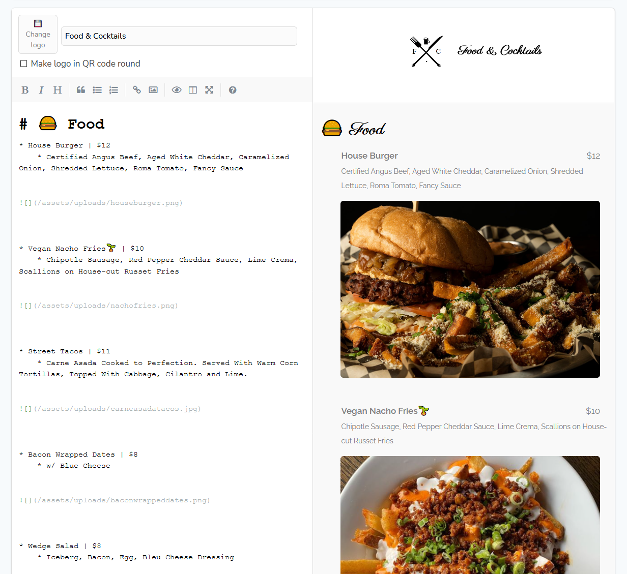 Create QR Menu - Create a contactless menu for your business